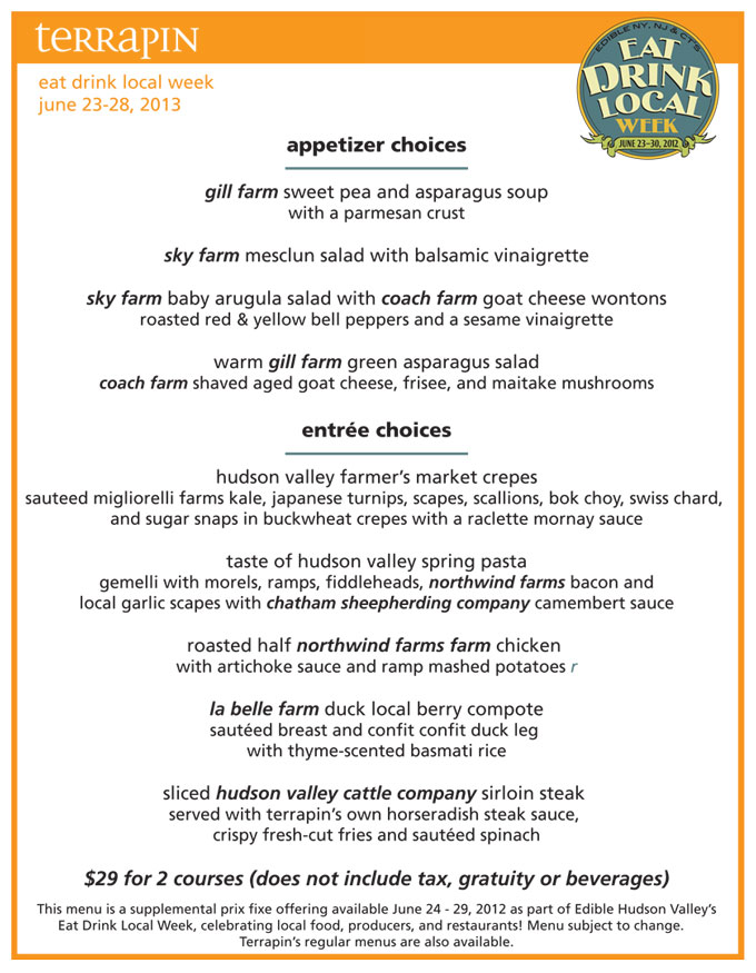 Eat Drink Local Week at Terrapin - Terrapin Restaurant